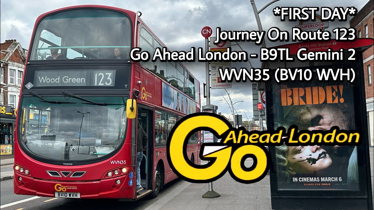 *FIRST DAY* Journey On Route 123 | Go Ahead London B9TL Gemini 2 ...
