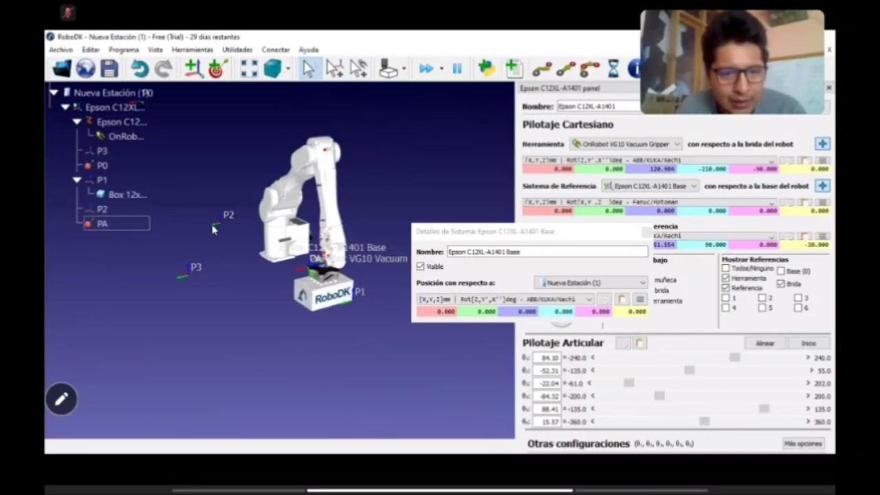Simulador de brazo robótico en ROBODK #2 - YouTube