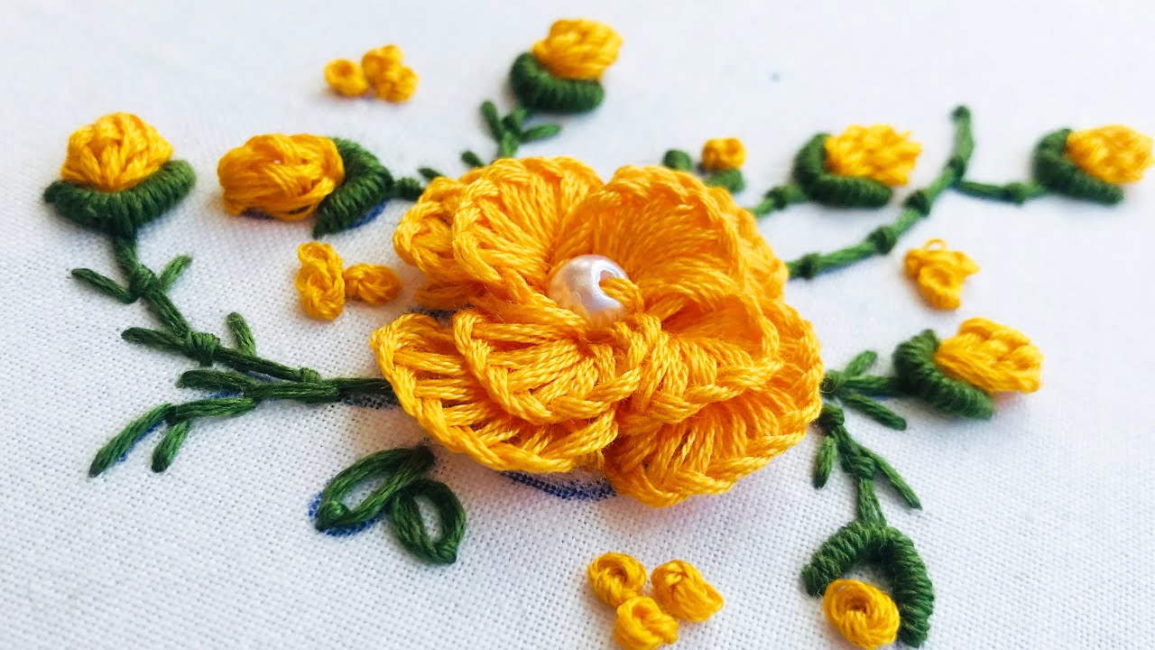 Hand Embroidery: Beautiful Dimensional Embroidery for All Over - Needle ...