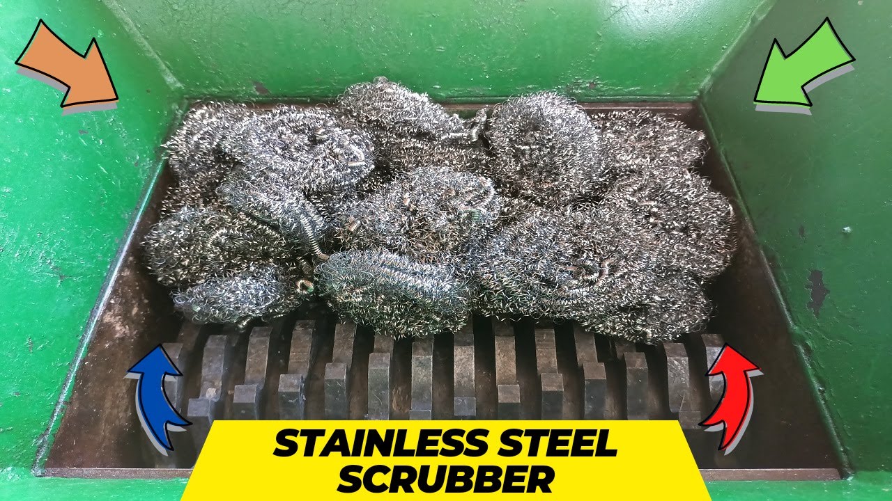 Stainless Steel Scrubber vs Fast Shredder Machine | ASMR Satisfying ...
