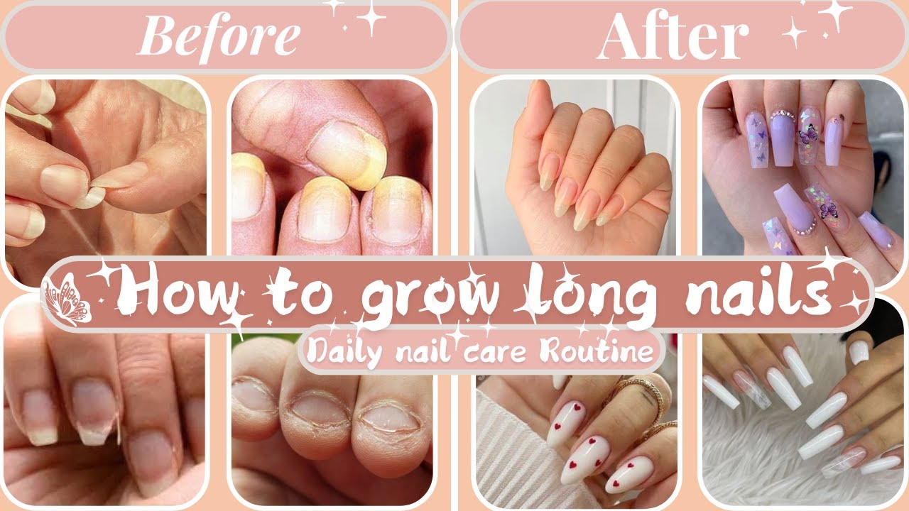 How to grow Long Nails At Home 🏠 Daily Nail Care Routine for Fast ...