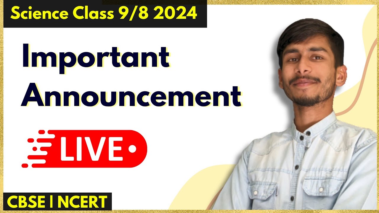 🔴 Live Important Announcement for class 8 and 9 Science Students - YouTube