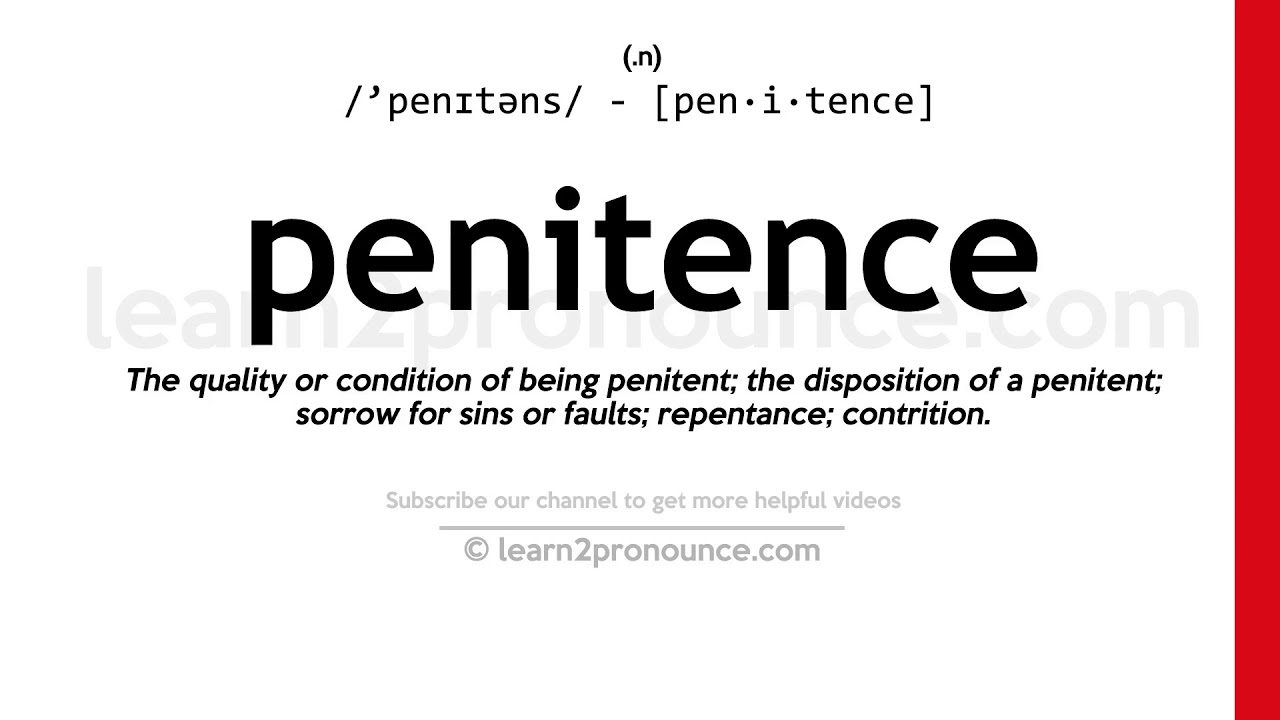 Pronunciation of Penitence | Definition of Penitence - YouTube