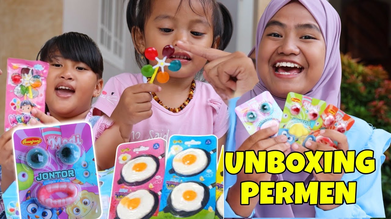 UNBOXING MACAM-MACAM PERMEN | PERMEN TELUR | PERMEN KIPAS | PERMEN ...
