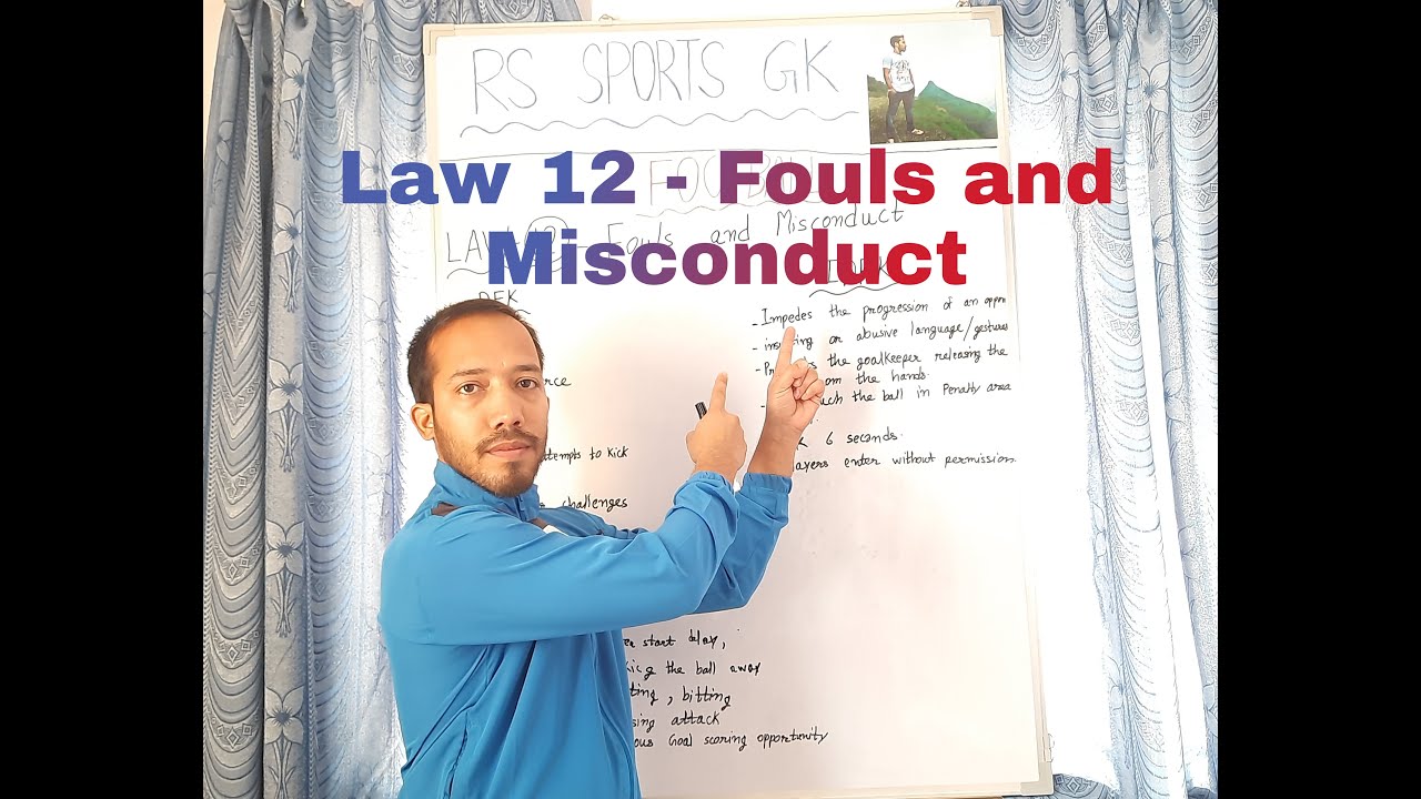 Football Law - 12 - Fouls and Misconduct - YouTube