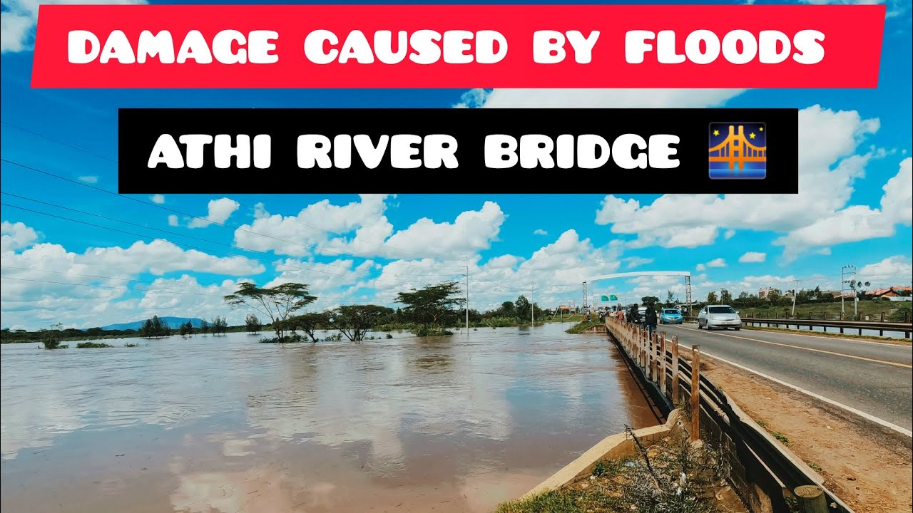 Athi river bridge repairs begin after the floods - YouTube
