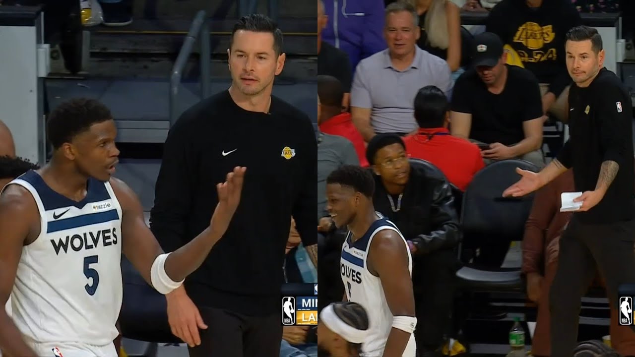 JJ Redick and Anthony Edwards exchange words after this play... 😂 - YouTube