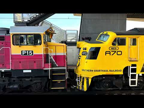 A70 on Spoil Train | SSR 6 Locos 4xP, B80 & A70 | Southern Cross to ...