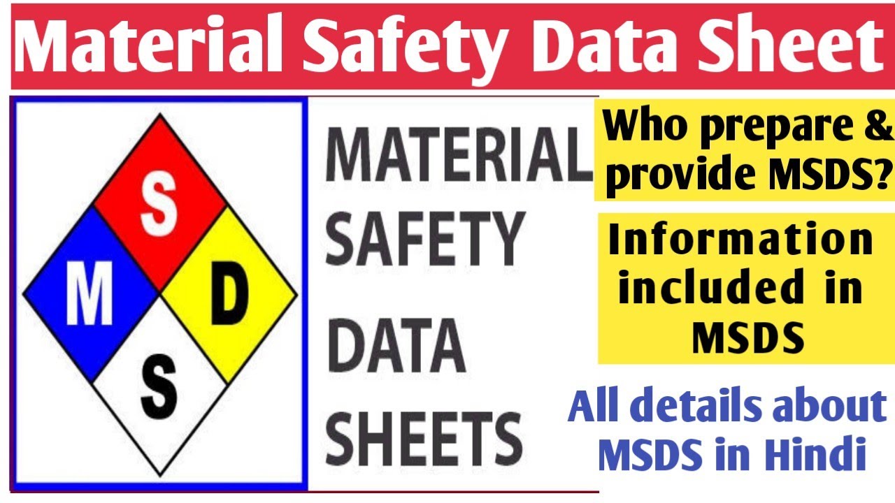 MSDS | What is MSDS? | Material Safety Data Sheet | HSE Paramount - YouTube