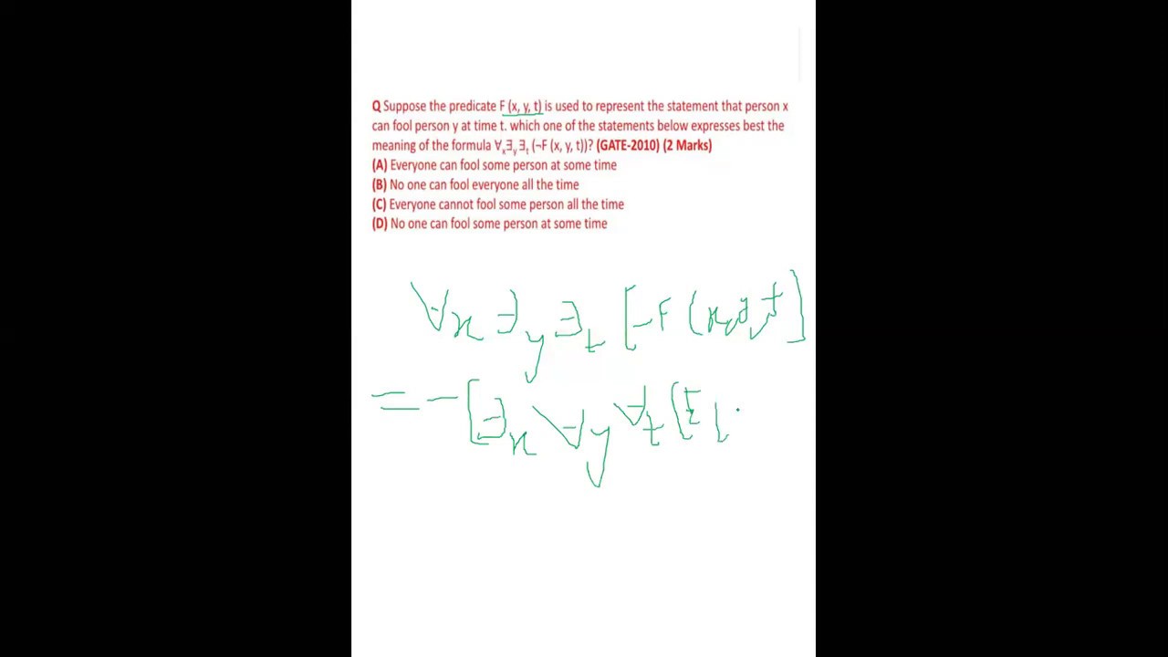 Predicate Logic Part-3 (Discrete Mathematics) By Mr. Pravesh Kumar ...