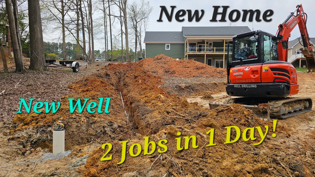 New Home Under Construction - Installing the Full Well Water Pump ...