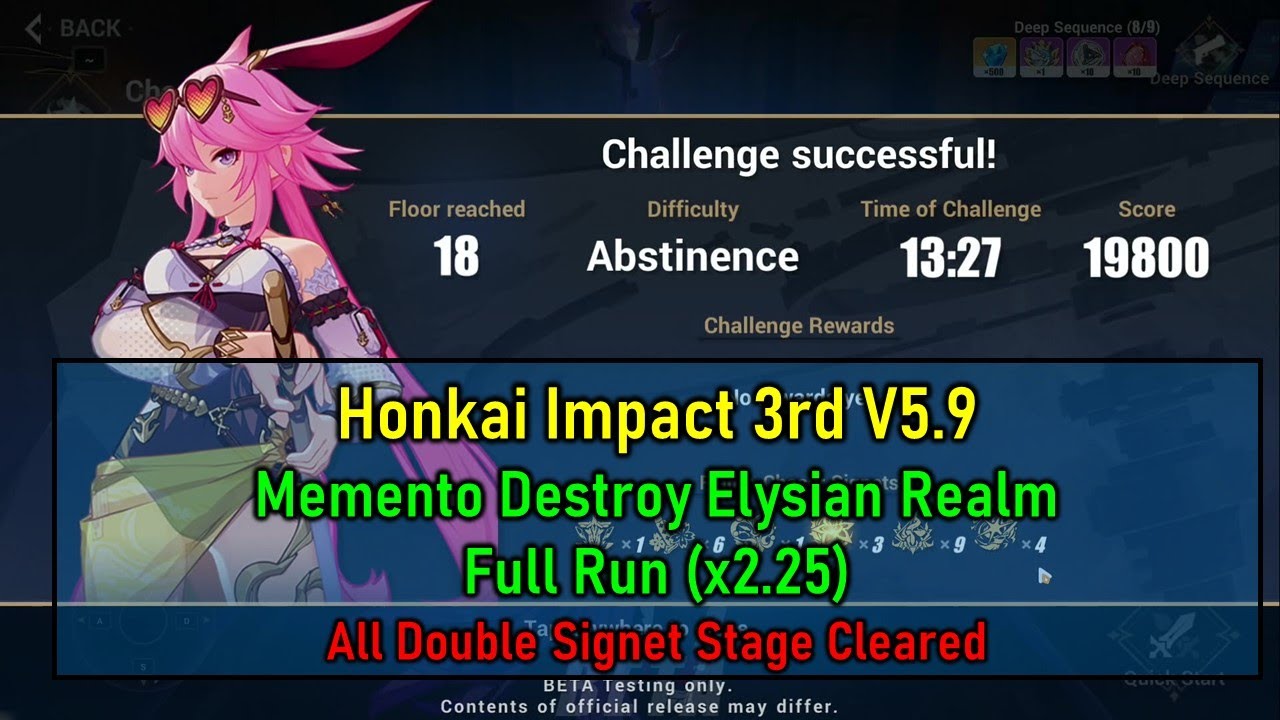 Memento Destroy Elysian Realm(x2.25) with Kosma Signet | Honkai Impact ...