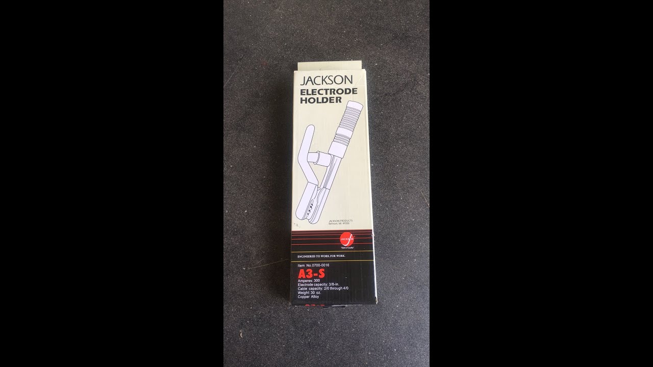 Unboxing Jackson Electrode Holder A3-S 300amps - YouTube