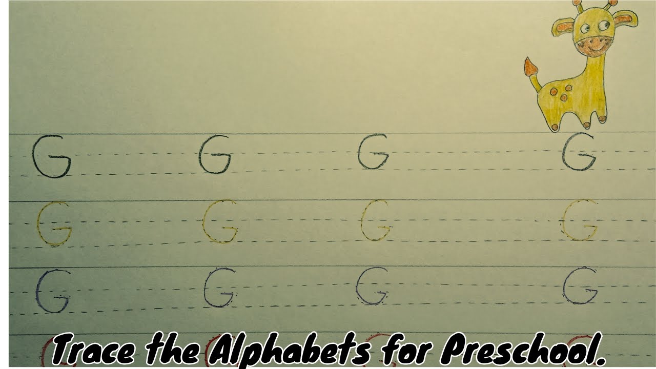 Trace the letter G | Letter g | Trace the Alphabets Along with dotted ...