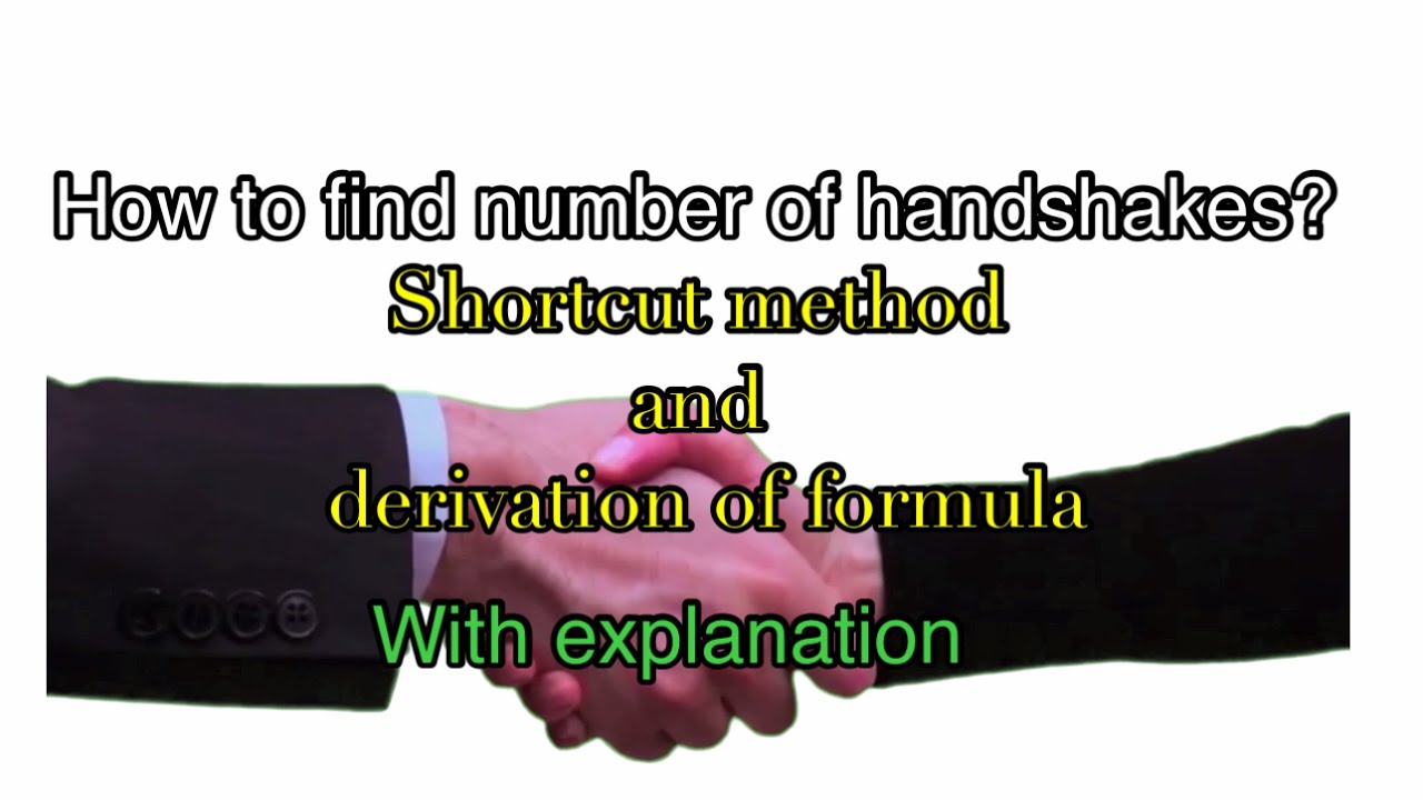 How to find number of handshakes be a Mathemagician - YouTube