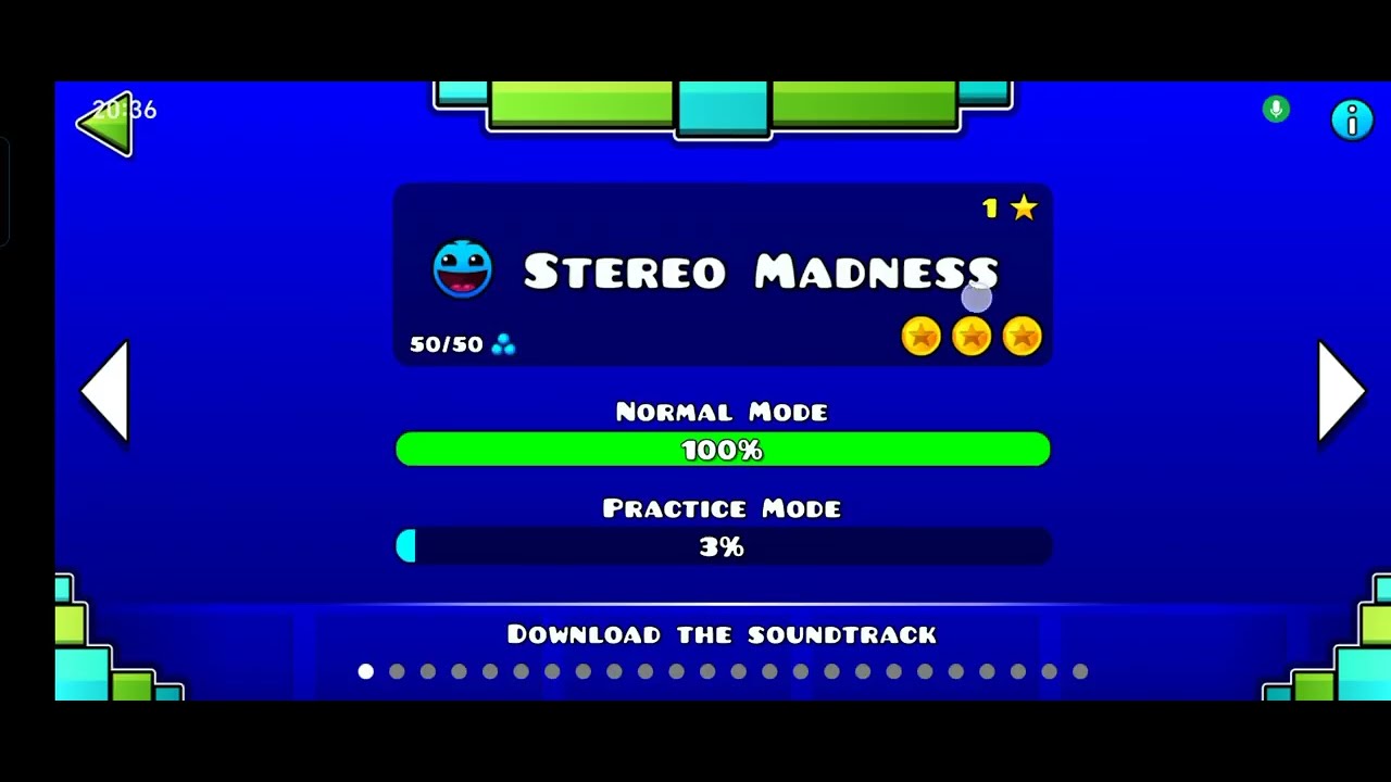 [2.2] stereo madness 100% (3 coins) | geometry dash the official levels ...