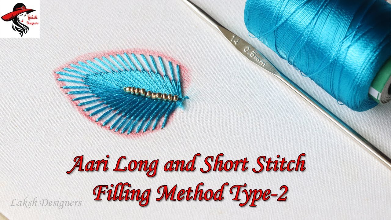 Aari Long and Short Stitch Filling Method Type-2 for Beginners | aari ...