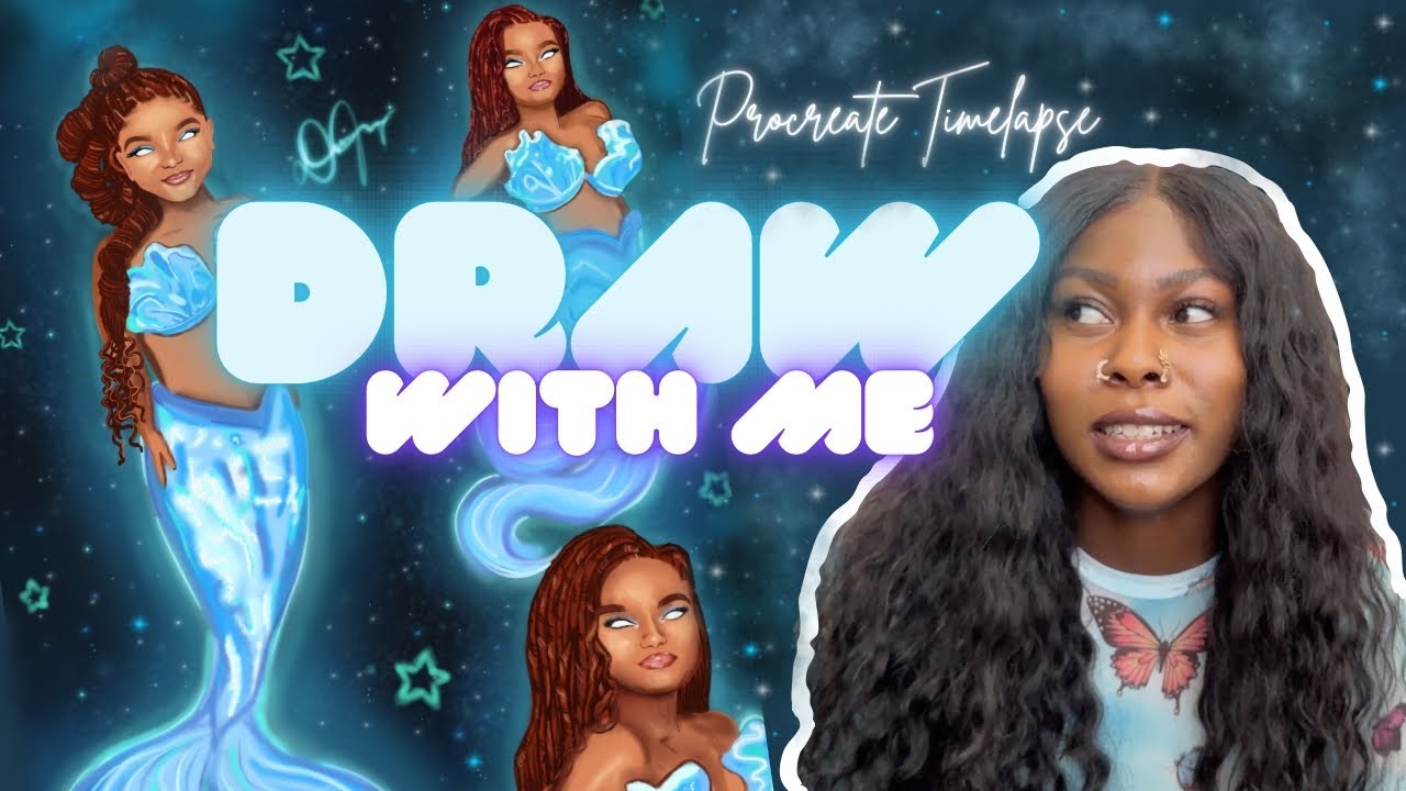 Watch me try to draw some mermaids on my iPad 🧜🏾‍♀️ |Mermaid Speed Draw ...