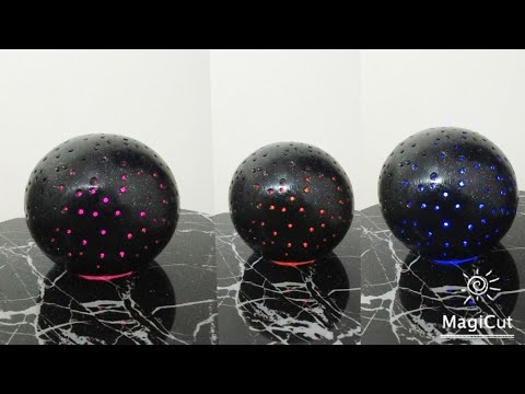 Alçı ve balon ile rengarenk gece lambası yapımı (6) making a night light with plaster and balloons