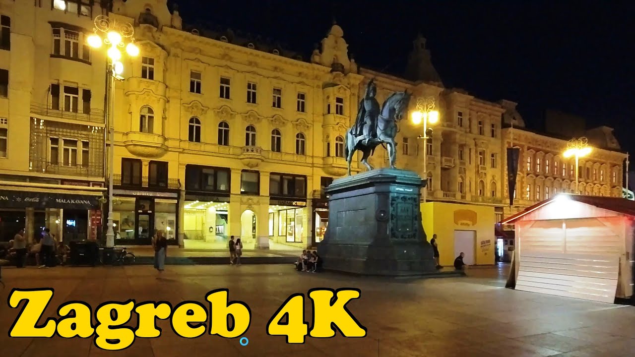 Zagreb Croatia Night Walking Tour [4K] - YouTube
