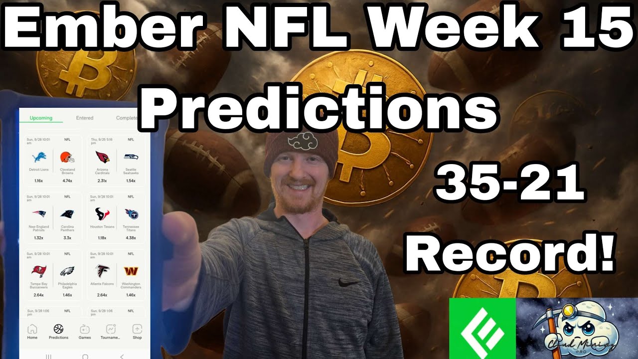 Ember Win Free BTC NFL Predictions Week 15 2025 35-21 Record - YouTube