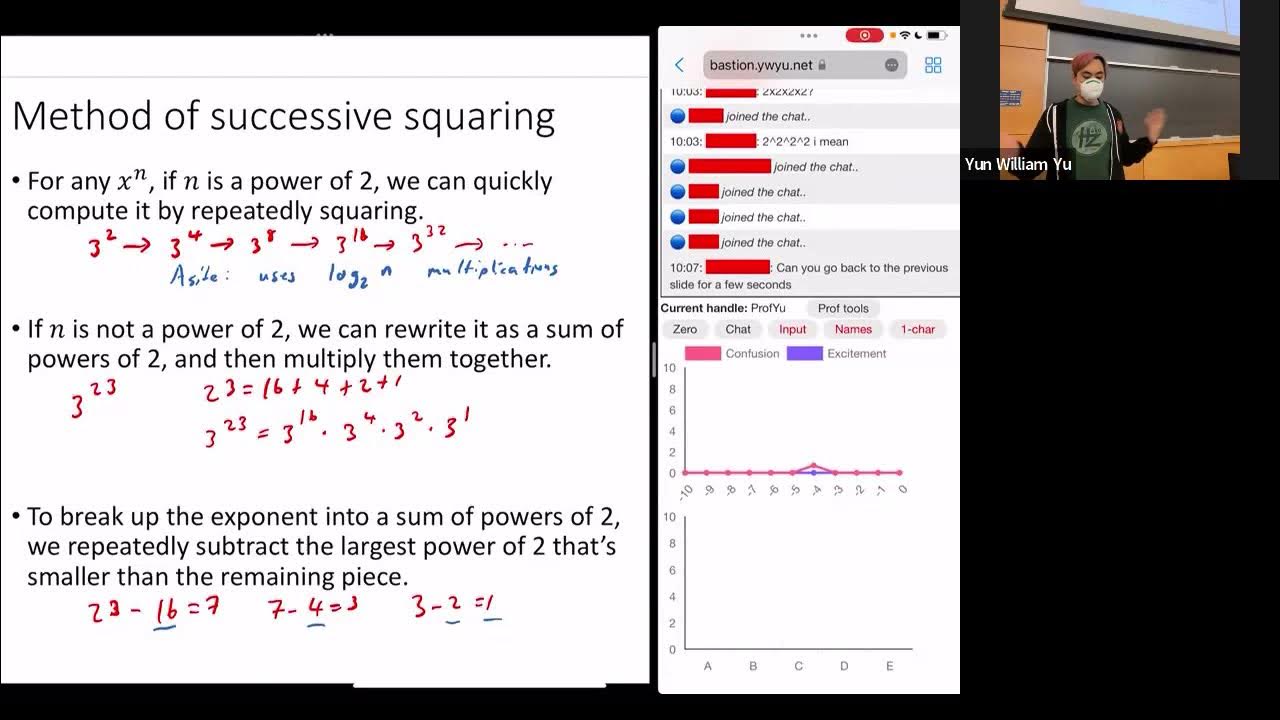 MATA02 - Lecture 8c - Modular exponentiations through successive ...