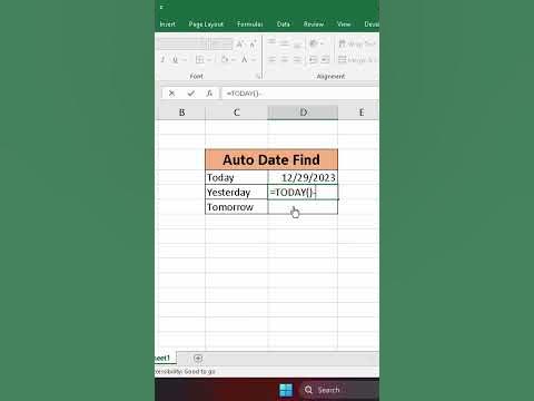 auto date in excel 😊 #excel #exceltricks #ytshorts #shorts #147 - YouTube