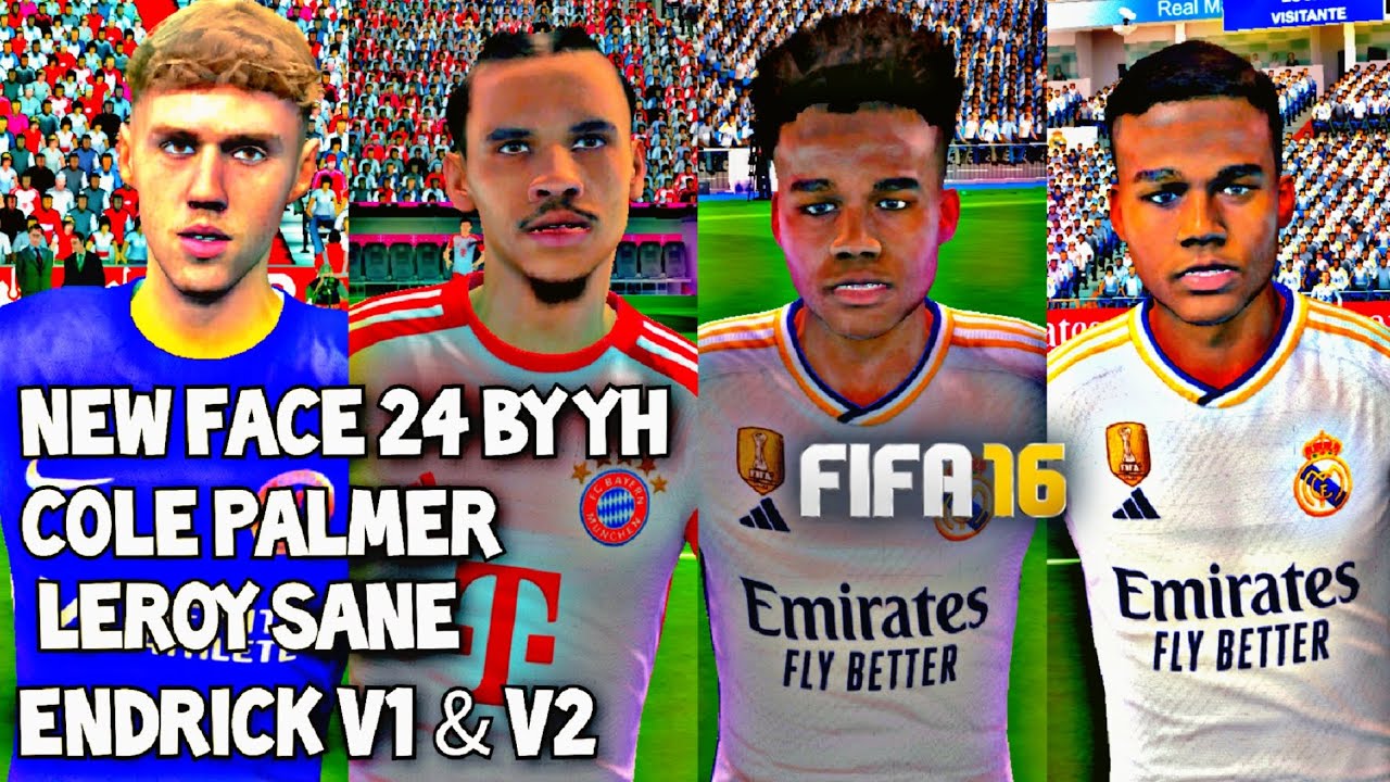 RELEASED||NEW FACES😯 FIFA 16 MOD 24 ‼️ SANE , PALMER & ENDRICK V1 AND ...