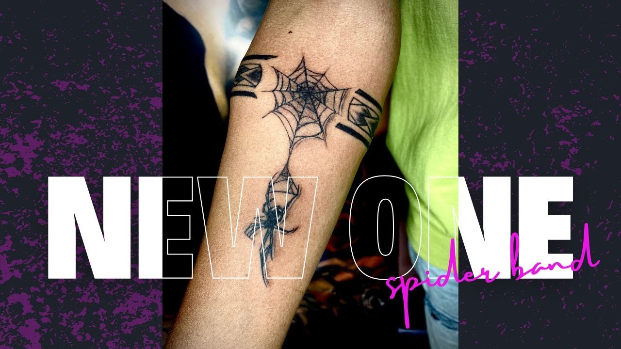 Customised spider and web arm band TATTOO Timelapse @Myself_tech_with ...