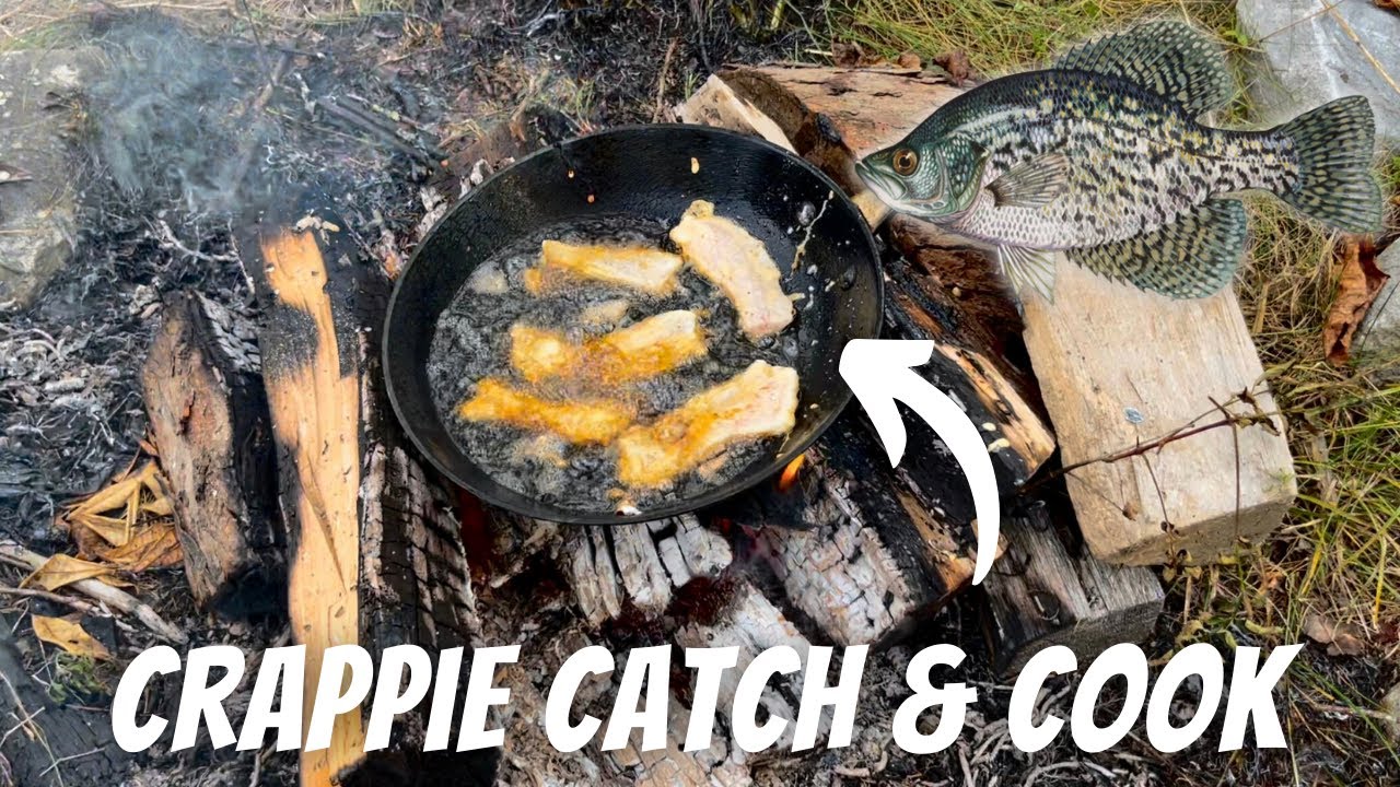 Crappie CATCH and COOK on a CAMPFIRE! - YouTube