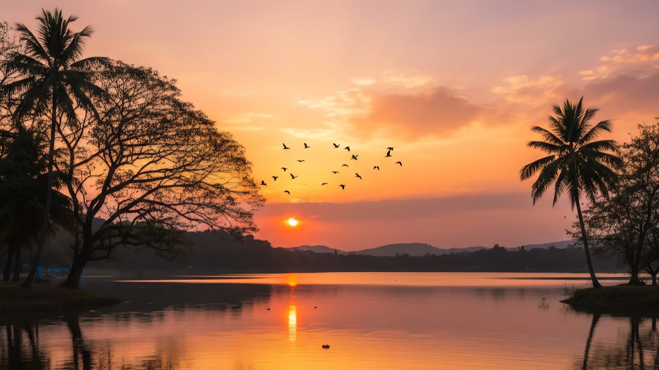 Golden Sunset at Rankala Talav Kolhapur | Peaceful Evening View ...