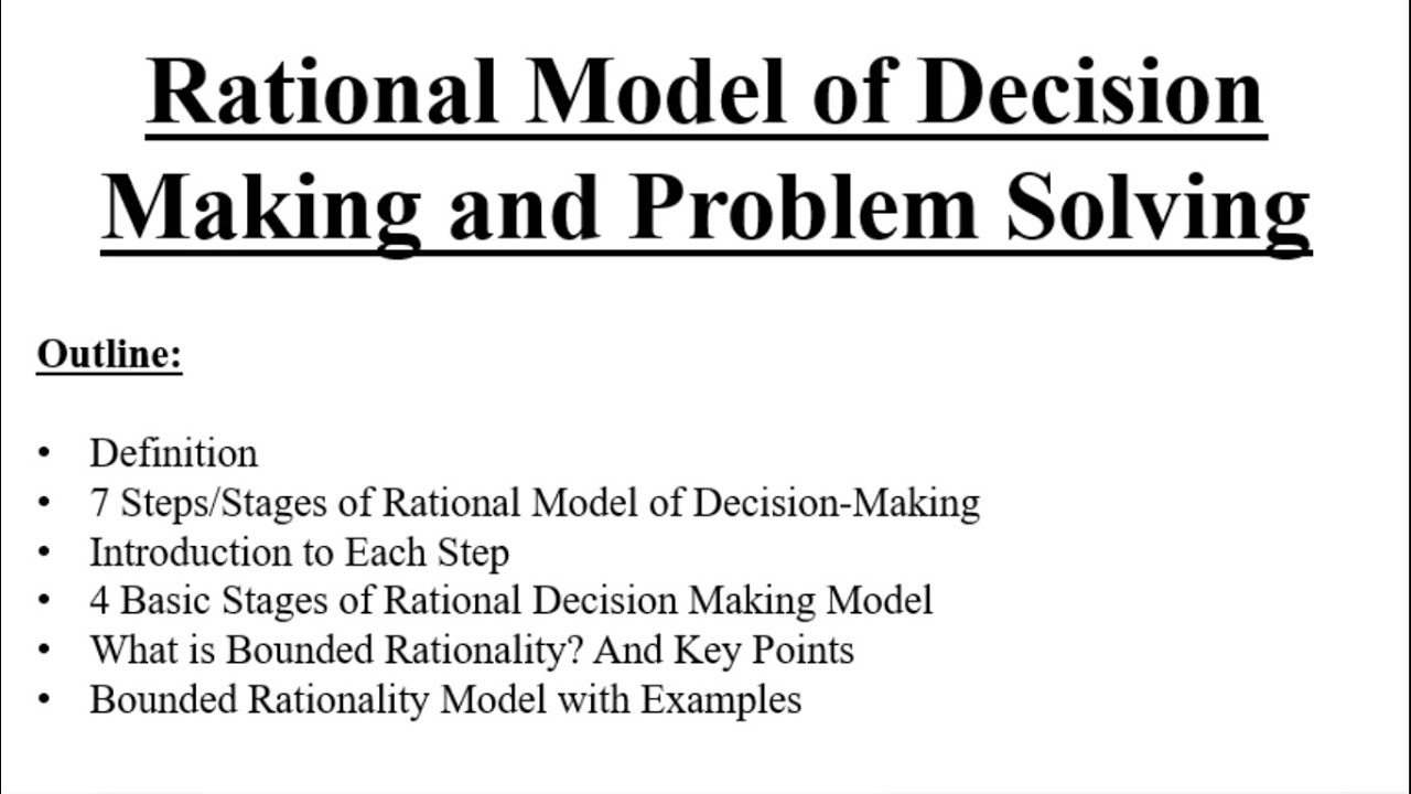 CSS Public Administration Solved Past Paper Rational Model of Decision ...