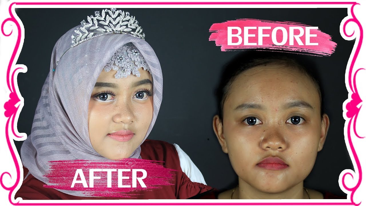 Tutorial Simple Make Up Hijab Wedding Cantik Kekinian - YouTube