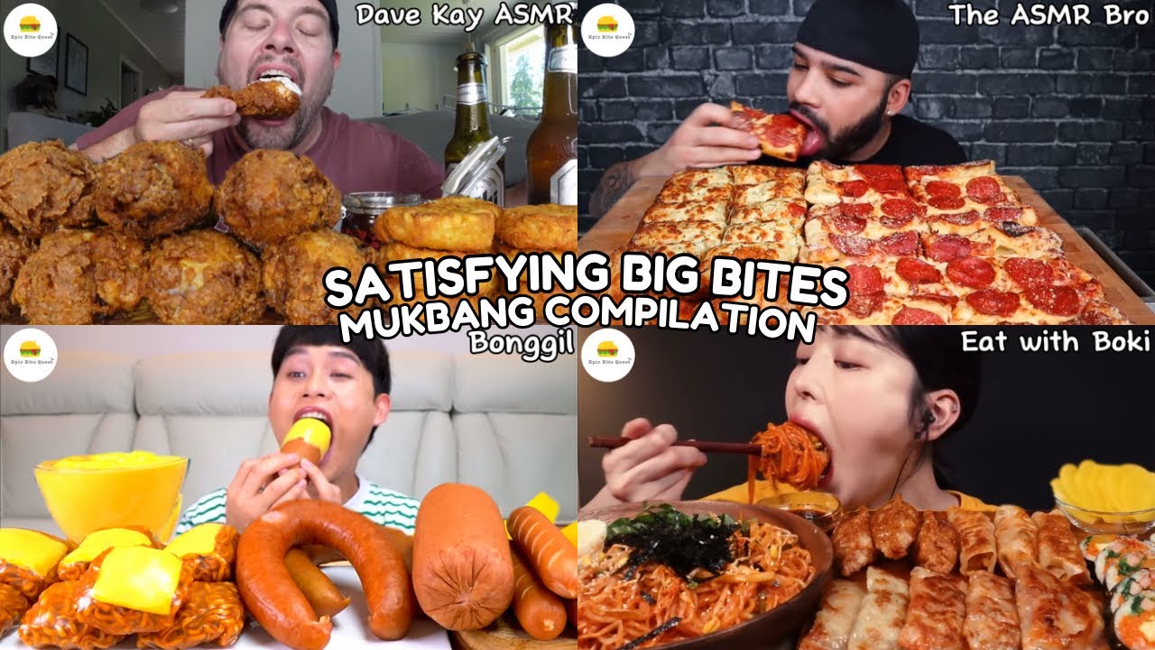 ASMR | SATISFYING BIG BITES MUKBANG COMPILATION | DIFFERENT FAST FOOD ...