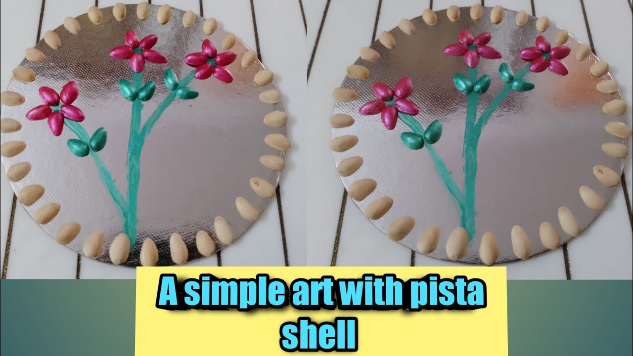 A simple art with pista shell - YouTube