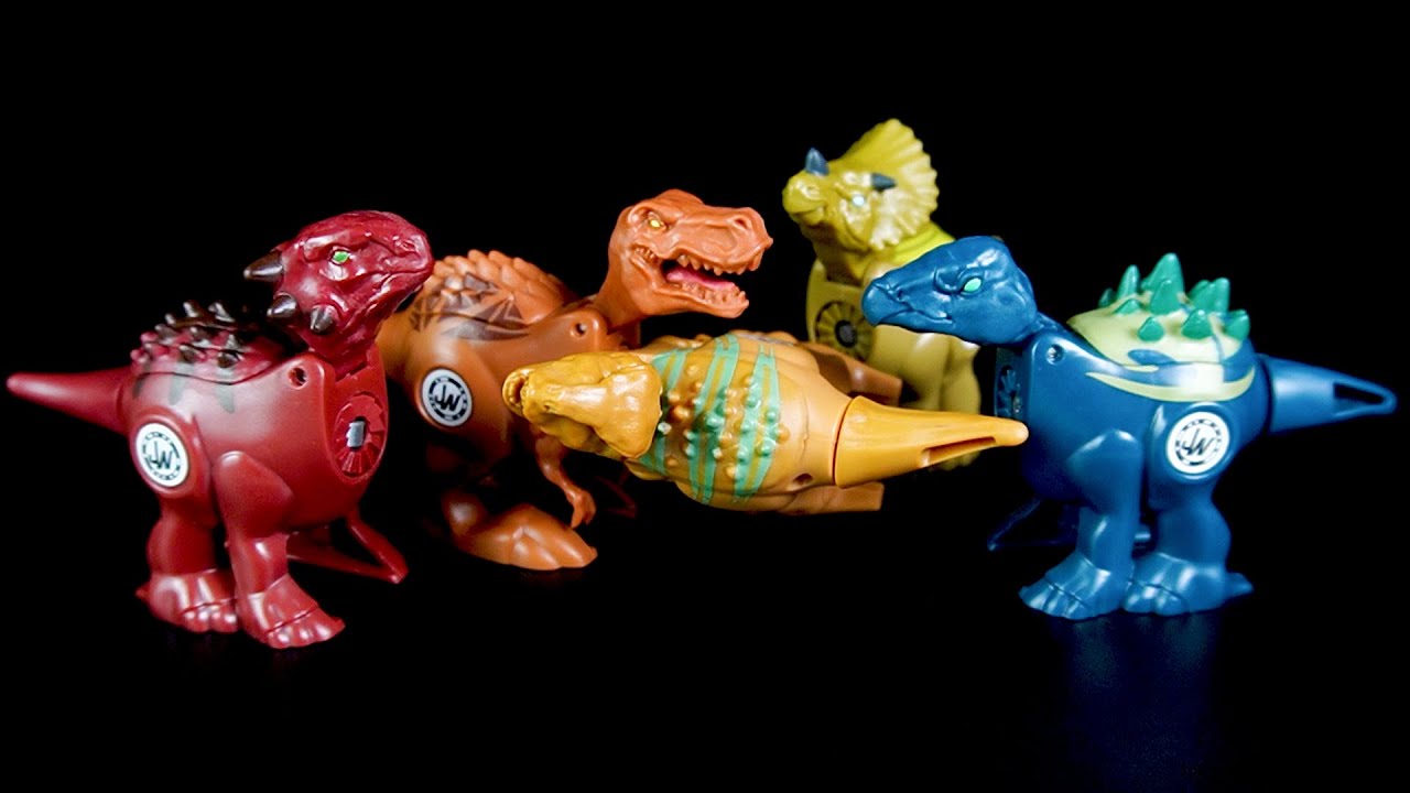 5 DINOSAURS: T-REX, VELOCIRAPTOR, TRICERATOPS, STEGOSAURUS ...