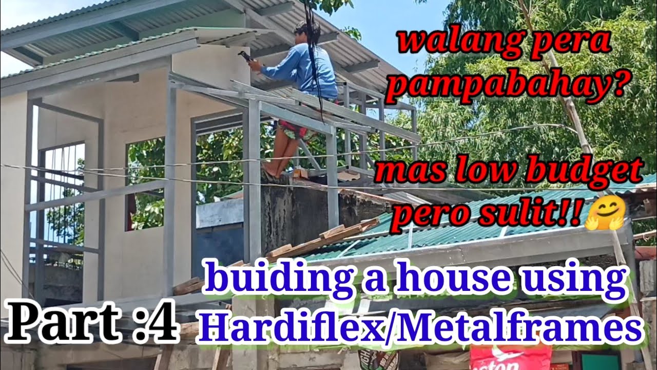 How to build a house using hardiflex with metal frames Part :4 - YouTube