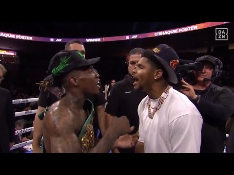 Shakur Stevenson Jumps in the Ring with O'shaquie Foster after BEATING Ray Ford his Teammate