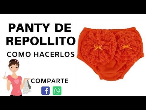 COMO HACER UNA PANTY PARA NIÑA..,,REPOLLITOS tutorial de costura