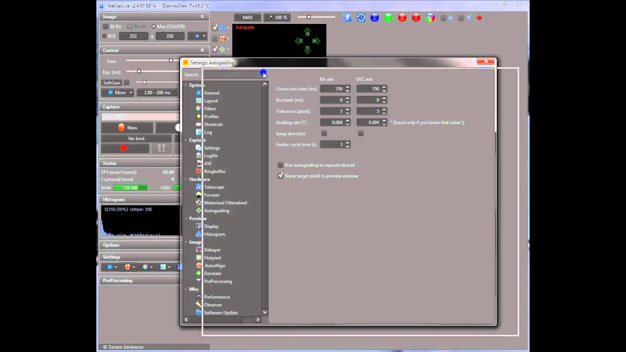 Official FireCapture Tutorial: #4 Telescope & Autoguider Interface ...