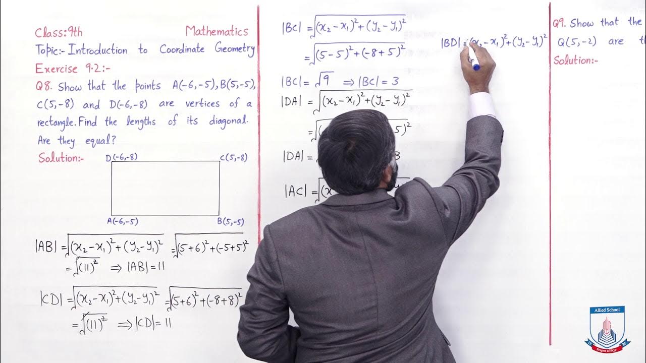 Class 9 - Mathematics - Chapter 9 - Lecture 3 Introduction to coordinate geometry - Allied ...