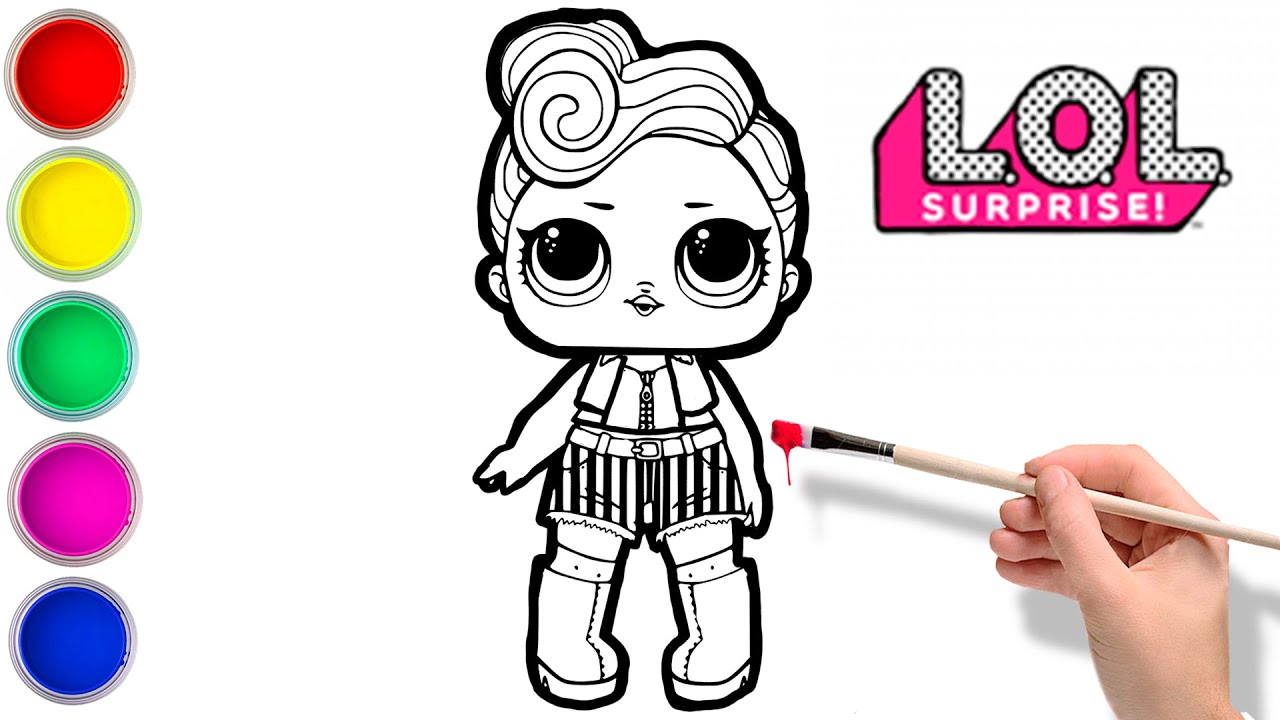 Painting and Coloring LOL Surprise Dolls: Fun Art Activity for Kids ...