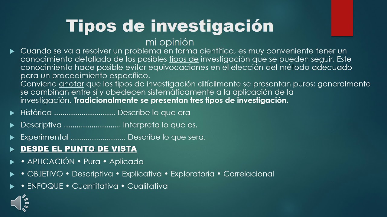 Tipos de investigación científica según kumar - YouTube
