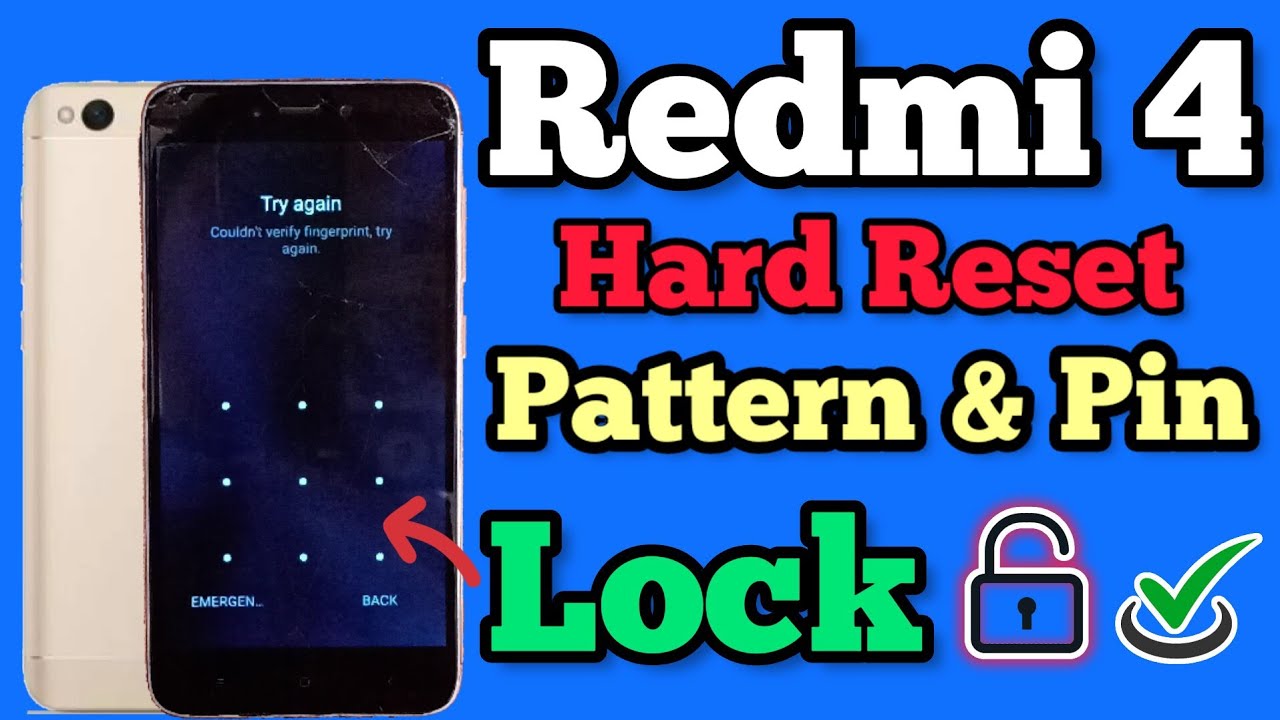 Redmi 4 || Hard Reset || Pattern Unlock || Password Unlock || Without ...