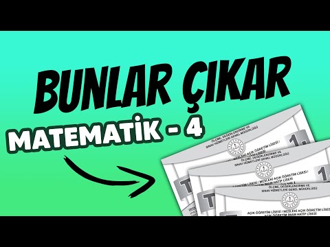 Açık Lise Matematik 4  Sınavlarında Her Dönem Gelen Sorular - İkinci Dereceden Denklemler