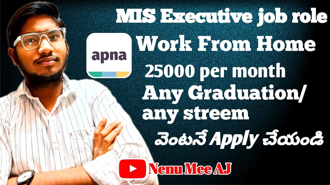 MIS EXECUTIVE JOB |PERMANENT WORK FROM HOME JOB|FULL TIME REMOTE |25000 ...