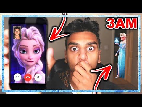 DO NOT FACETIME ELSA (FROM FROZEN 2) AT 3AM!! OMG SHE ACTUALLY ANSWERED! *ELSA CAME TO MY HOUSE*