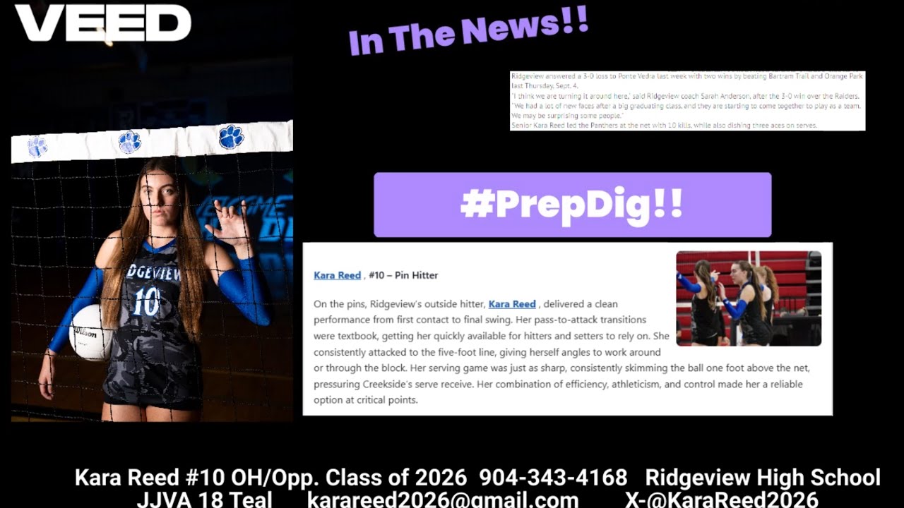 Kara Reed-C/O 2026 OH/Opp, mid-senior year! - YouTube