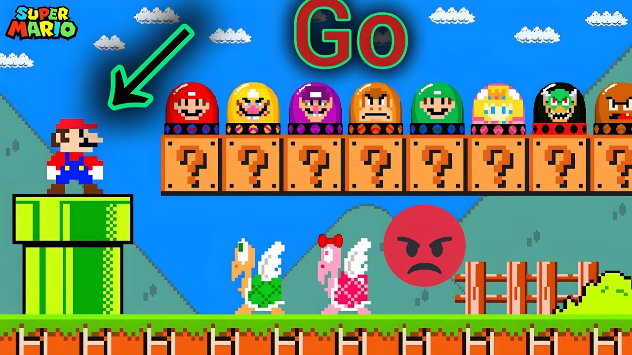 Super Mario Bros. but there are MORE Custom Switches All Characters ...