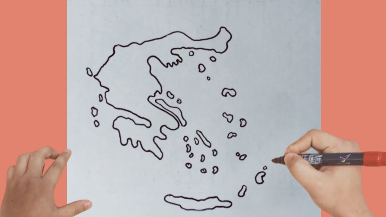 How To Draw Greece Map - YouTube